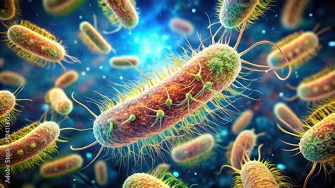 Microscopic View Of E Coli Bacteria In Urinary Tract Infection Showing