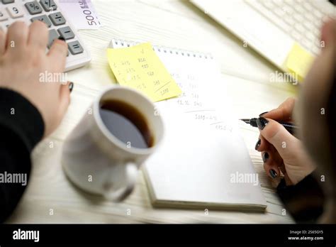 Stressed Young Woman Calculating Monthly Home Expenses Tax Bank