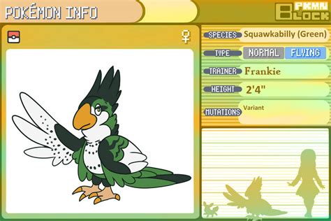 Pkmn Block Raiwi Squawkabilly By Luckdown On Deviantart