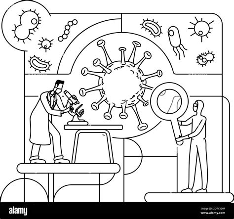 Pathogen Analysis Thin Line Concept Vector Illustration Stock Vector Image And Art Alamy