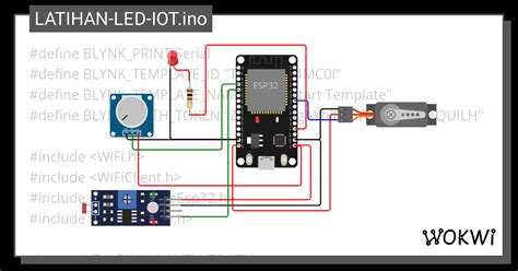 LATIHAN LED IOT Ino Copy 2 Wokwi ESP32 STM32 Arduino Simulator