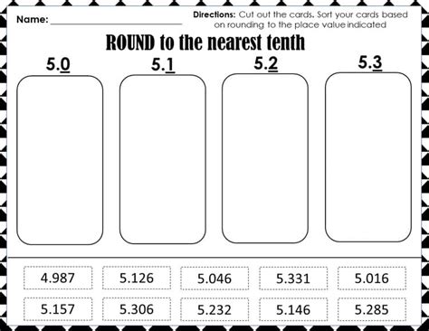 Rounding Decimals Cut And Paste Multi Sorting Activity TPT
