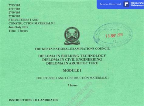 Structures 1 And Construction Materials 1 KNEC Past Papers Newsspot Co Ke