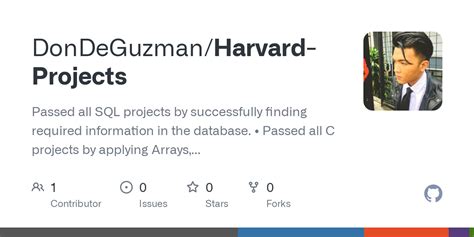 Github Dondeguzmanharvard Projects Passed All Sql Projects By Successfully Finding Required