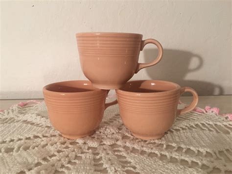 Vintage Retired Pink Fiestaware Cupsmugs Sold Individually Etsy