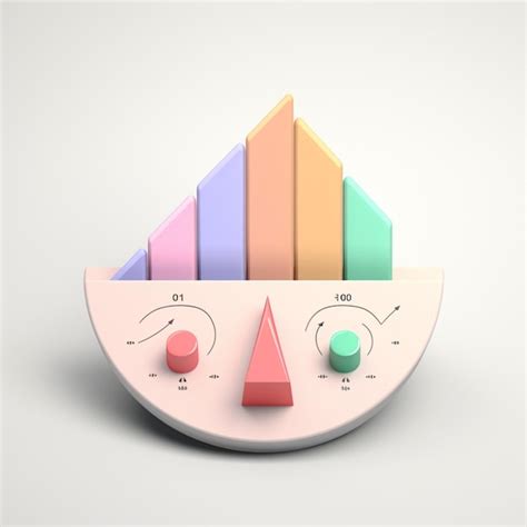 Premium Ai Image There Is A Colorful Clock With A Pie Chart On It