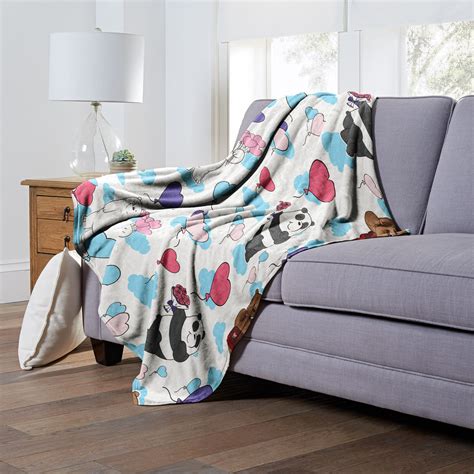 Cartoon Network We Bare Bears Bears And Balloons Silk Touch Throw Blan