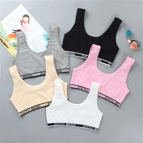 여자 브래지어 튜브 탑스 코튼 십대 속옷 여름 란제리 여자 훈련 브래지어 스포츠 속옷 키즈 브래지어 튜브 탑 Aliexpress
