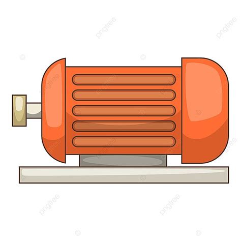 Electric Motor Icon Cartoon Style