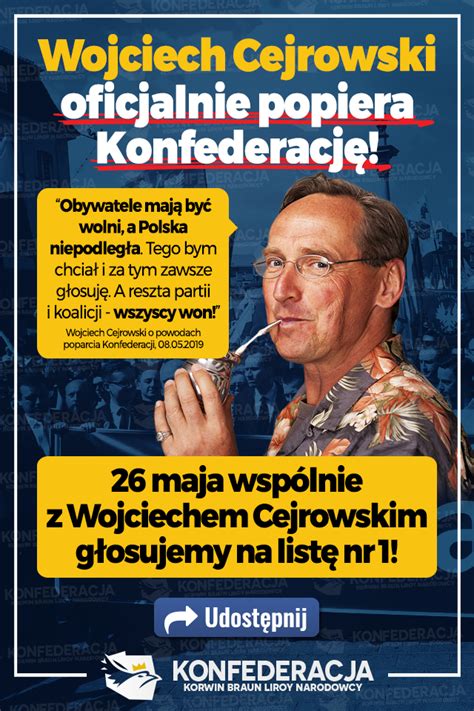 Było łechtanie teraz jest kręcenie nosem Cejrowski komentuje plakat