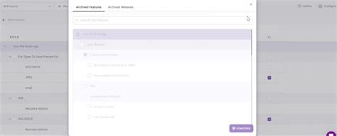 How Can I Archive Release And Connected Features Chisel Help