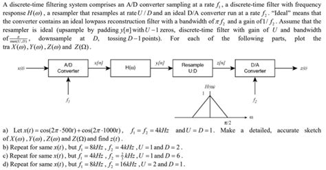 solved a discrete time filtering system comprises an a d