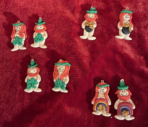 Nearly Naked Leprechaun Couple Earrings Polymer Clay My Community Made
