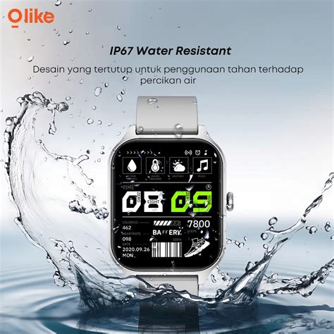 Jual Olike Smartwatch Waterproof Ip67 Touch Screen Bluetooth Call