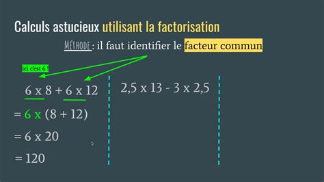 Développer Et Factoriser Partie 2 Calculer Astucieusement Youtube