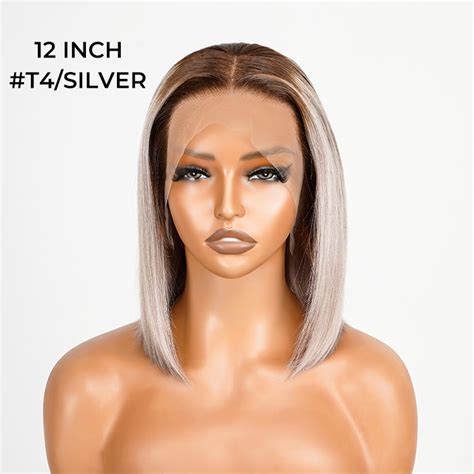 Colored Bob Wig Straight Hair 13×4 Frontal Human Hair Wig Alipearl Hair