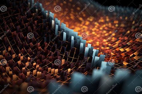 a dynamic photo of a 3d grid structure stock illustration
