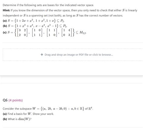 Solved Determine If The Following Sets Are Bases For The Chegg