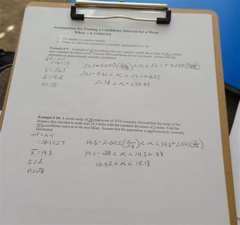 Solved Assumptions For Finding Confidence Interval For Mean