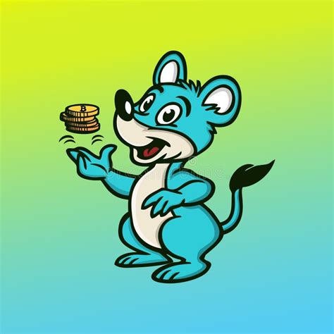 Cute Mouse Vector Illustration Template Cartoon Character Design Stock