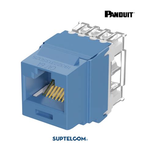 Jack Rj45 Cat6a Tipo Keystone Utp Azul Panduit Netkey Suptelcom