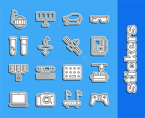 Set Line Gamepad Factory Conveyor System Belt Graphic Tablet Electric Car Uav Drone Test