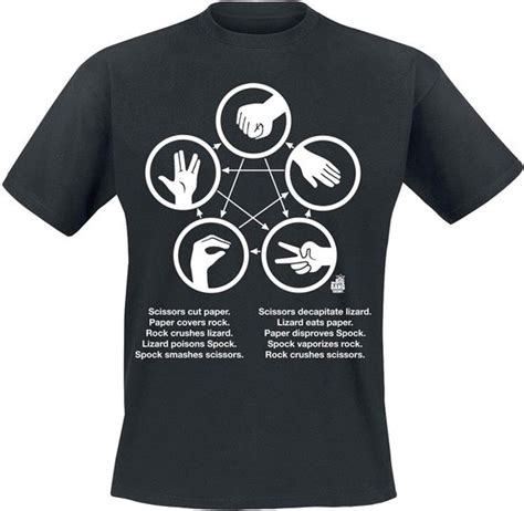 The Big Bang Theory T Shirt Met Sheldons Rock Paper Scissors Lizard
