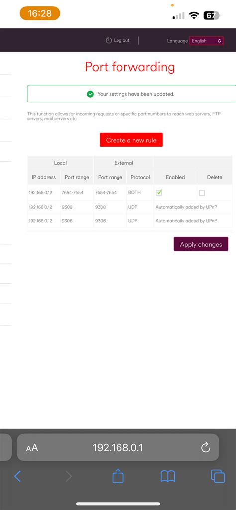 Hub 3 0 Port Forwarding Virgin Media Community 5561020