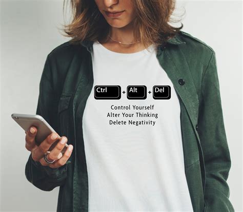 Ctrl Alt Delete Svg Control Yourself Alt Thinking Del Negativity Etsy