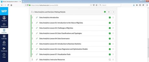Data Analytics Module Wileyplus