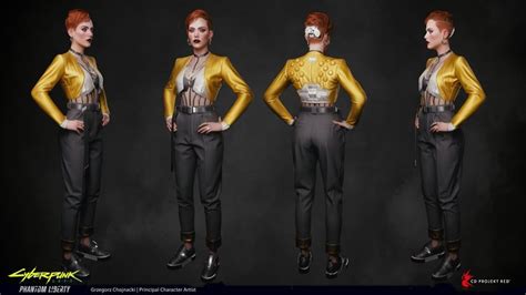 Three Different Poses Of A Woman In Yellow Jacket And Black Pants With