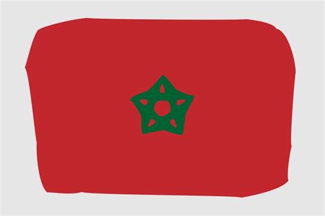Circle Flag Of Morocco Royalty Free Vector Image
