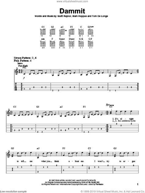 How To Play Blink 182s Dammit On Guitar Mozart Project