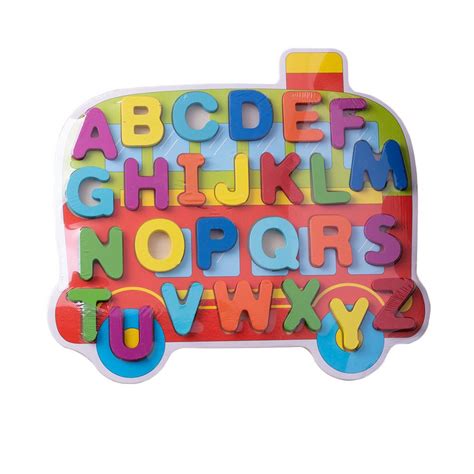 Дървен детски пъзел с 26 букви Emag Bg