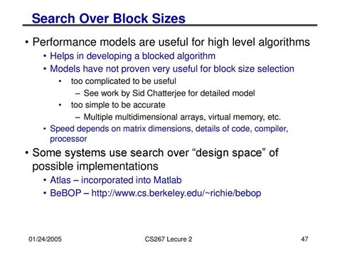 High Performance Programming on a Single Processor: Memory Hierarchies Matrix Multiplication ...