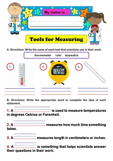 Science Tools For Measuring Worksheet Science Tools Science Scientist