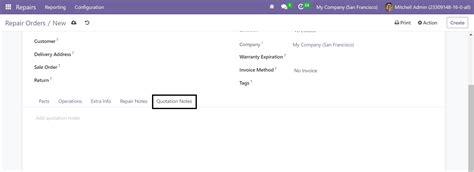 Repair Module Odoo 16 Community Book