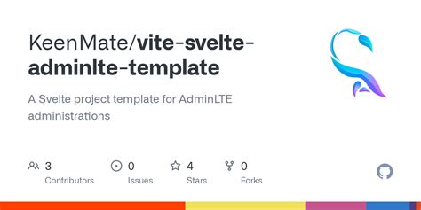 GitHub KeenMate Vite Svelte Adminlte Template A Svelte Project