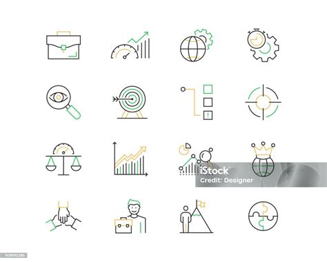 성능 관리 관련 벡터 라인 아이콘입니다 윤곽선 기호 모음 개념에 대한 스톡 벡터 아트 및 기타 이미지 개념 개발 개선 Istock