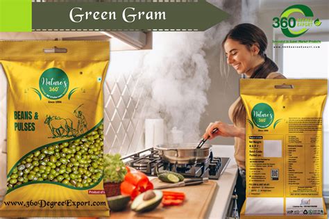 Natures 360 Green Gram Mung Bean Sabut Moong Hari Moong Dal 360