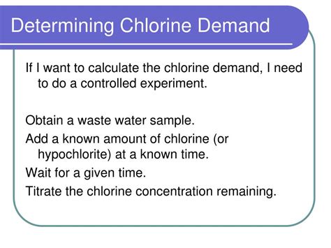 Ppt Residual Chlorine And Chlorine Demand Powerpoint Presentation Id
