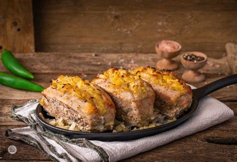 Печено свинско с плънка от ябълки Receta