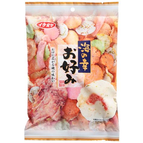 Xupai ขนมญี่ปุ่นนำเข้า Ikedaya Assorted ปลาหมึกและกุ้งแครกเกอร์ 120g