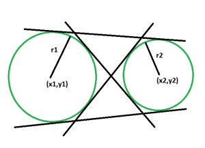 Tangent Lines Between Two Circles Curves Scripting McNeel Forum