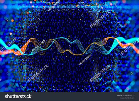Data Science Abstract Technological Background Vibrant Stock