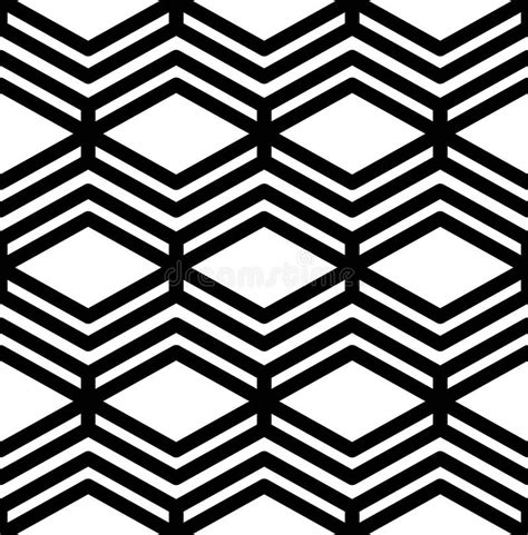 Black And White Abstract Textured Geometric Seamless Pattern Stock Vector Illustration Of