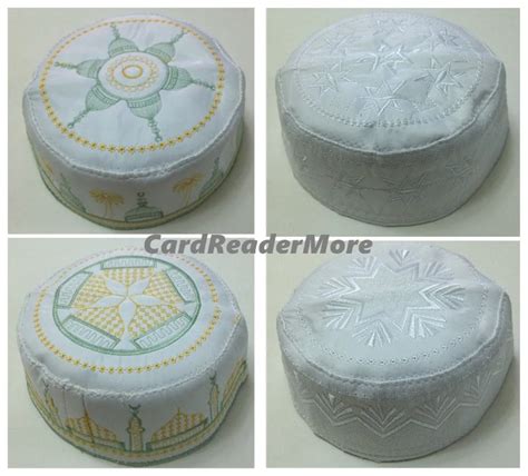 Embroidered Muslim Hat Islamic Men Prayer Caps Turkish Arabic Taqiyah
