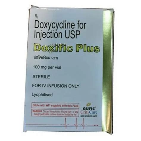 Doxific Plus Doxycycline 100mg Injection USP At Rs 140 Vial Doxy Injection In New Delhi ID