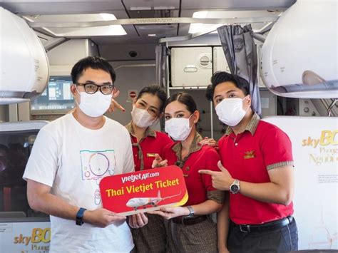 ไทยเวียตเจ็ทฉลองวันสตรีสากลบนเที่ยวบินพิเศษ สุวรรณภูมิ ดานัง Thaipr Net