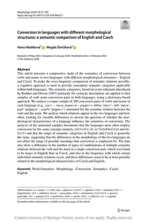 Pdf Conversion In Languages With Different Morphological Structures
